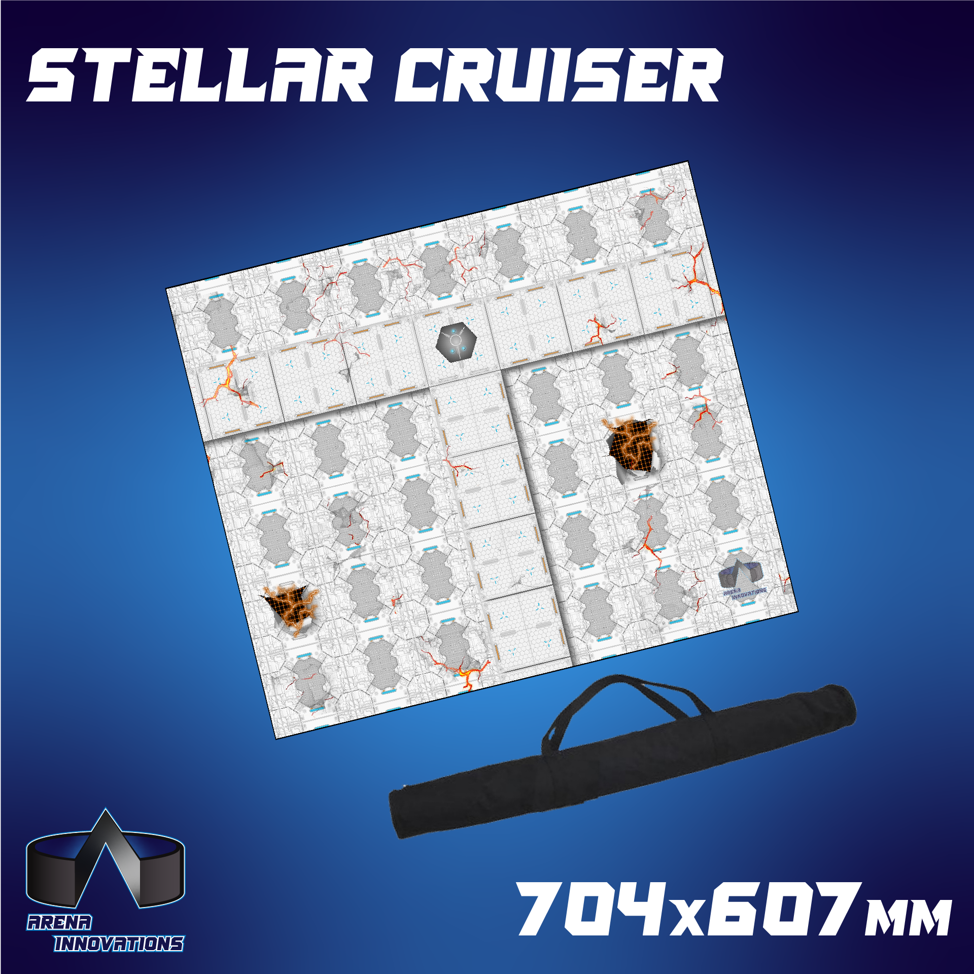 Gaming Mat Kill Team - Stellar Cruiser / Desert Landscape 704×607mm ...