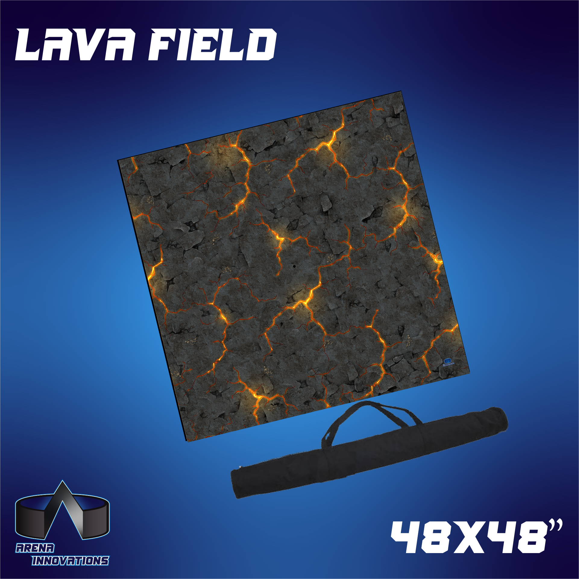 Gaming Mat 48x48" - Lava Field | The Gaming Arena