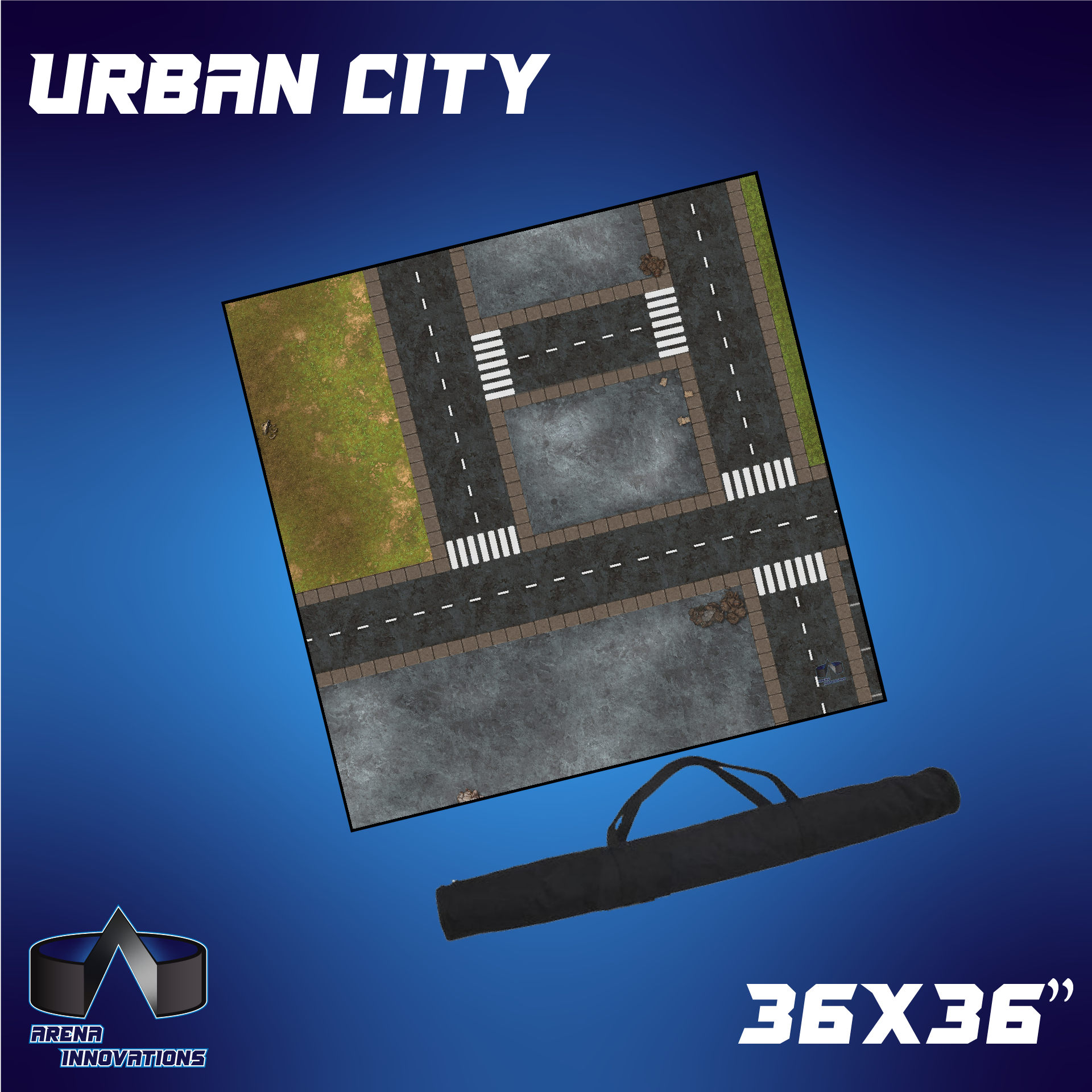 Gaming Mat 36x36" - Urban City | The Gaming Arena