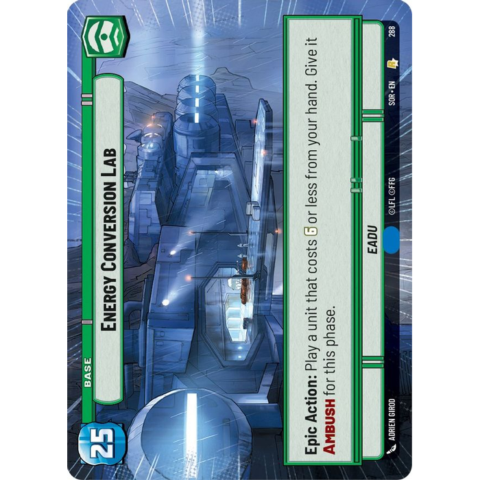 Energy Conversion Lab (Hyperspace) [SWU - Spark of Rebellion Rare 288 ... Energy Conversion Lab (Hyperspace) [SWU - Spark of Rebellion Rare 288 ...