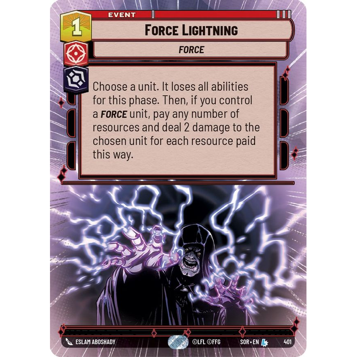 Force Lightning (Hyperspace) [SWU - Spark of Rebellion Legendary 401 ...