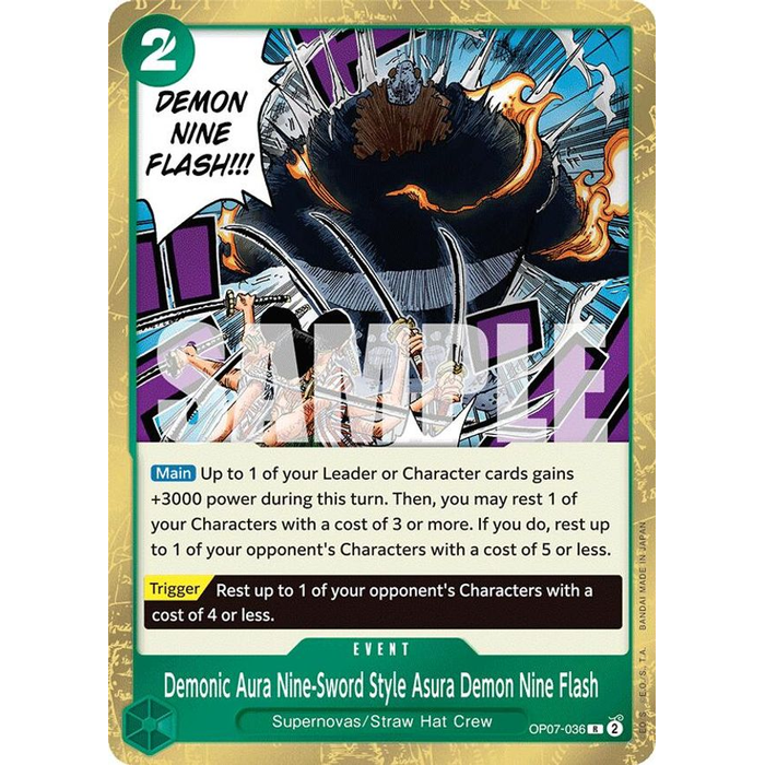 OP07-036 Demonic Aura Nine-Sword Style Asura Demon Nine Flash [500 ...